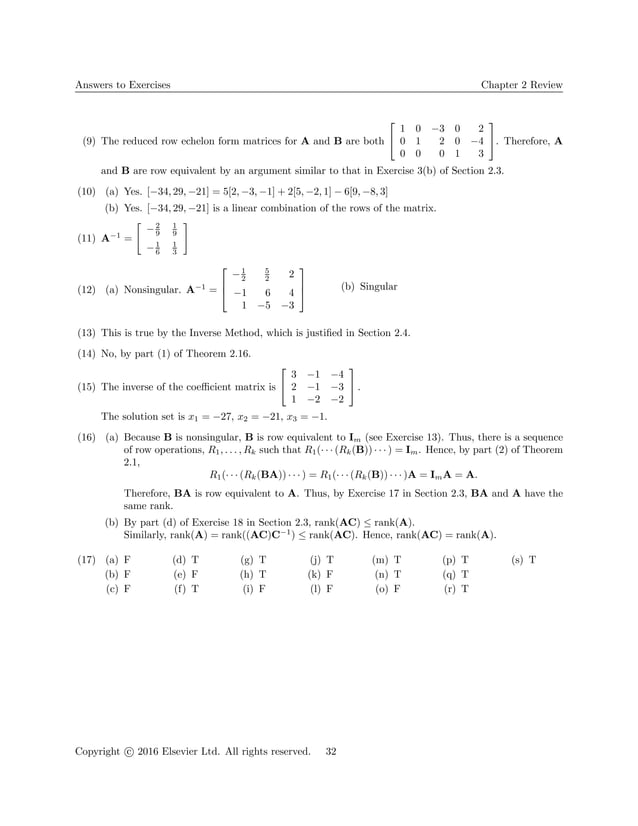 Elementary Linear Algebra 5th Edition Larson Solutions Manual | PDF ...