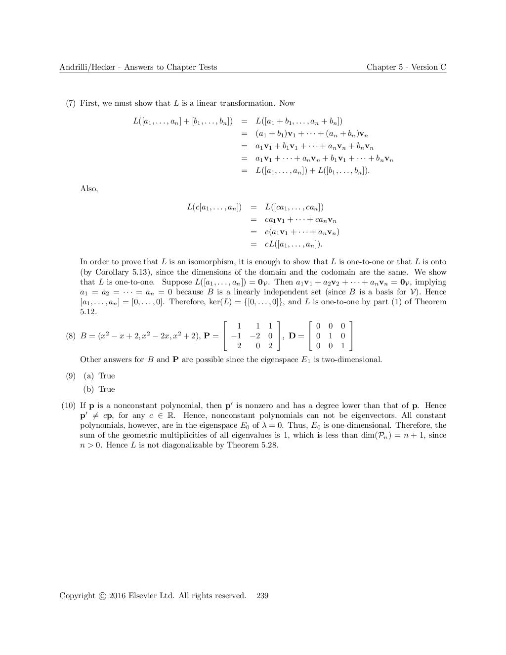 Elementary Linear Algebra 5th Edition Larson Solutions Manual