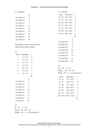 Elementary Statistics A Step Step Approach 10th Edition Bluman ...