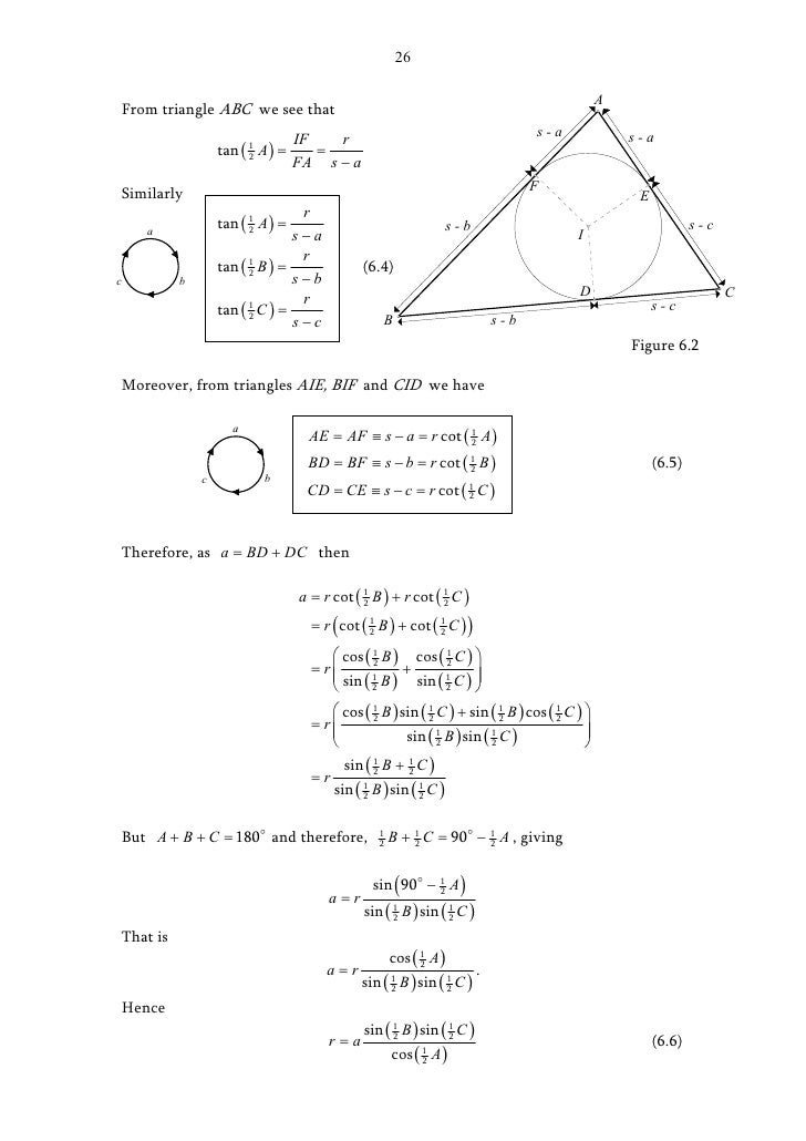 Elementary triangle goemetry