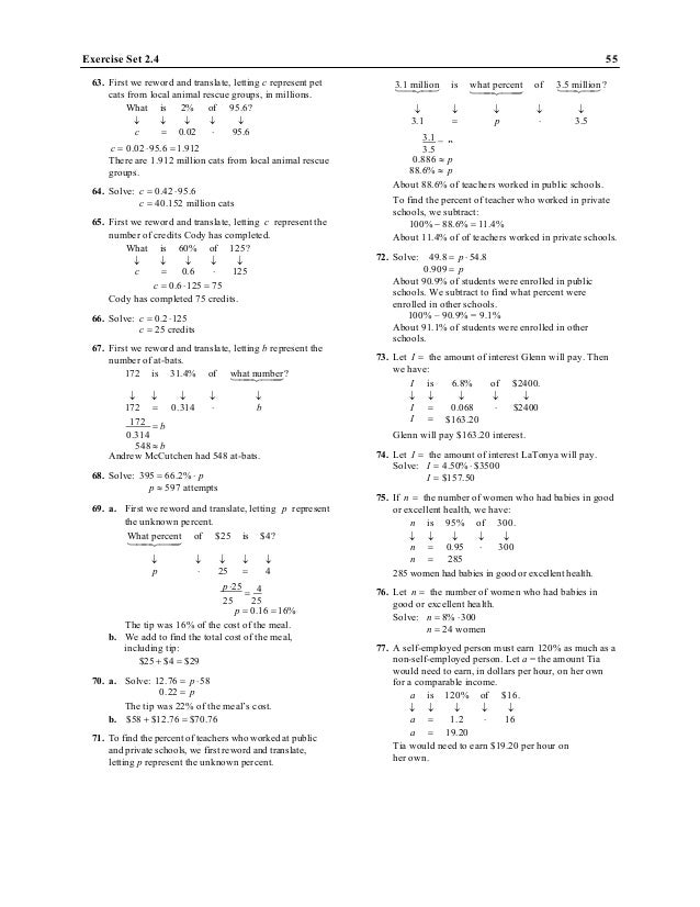 Elementary and intermediate algebra concepts and applications 7th edi…