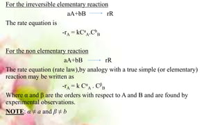 Elementary and non elementary reaction(no-18) - copy | PPTX