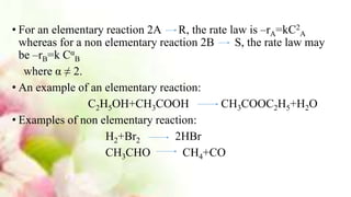 Elementary and non elementary reaction(no-18) - copy | PPTX