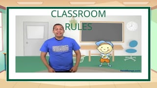 Elementary Classroom Rules Educational Presentation in Colorful Cartoon ...