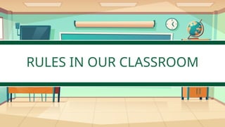 Elementary Classroom Rules Educational Presentation in Colorful Cartoon ...