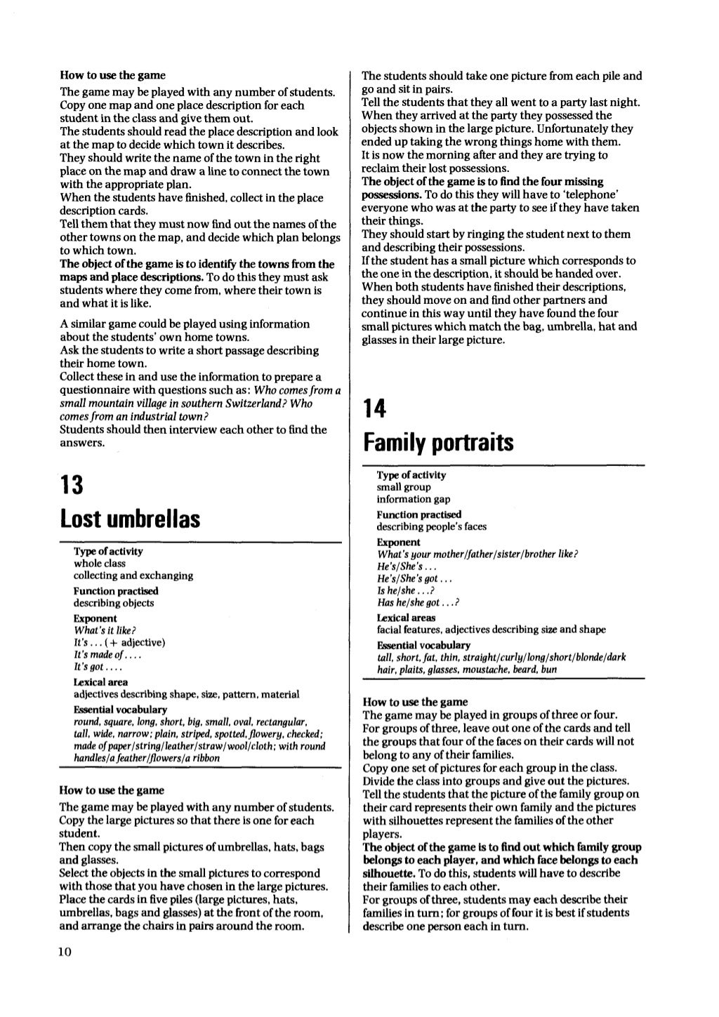 Elementary Communication Games Elementary Communication Games