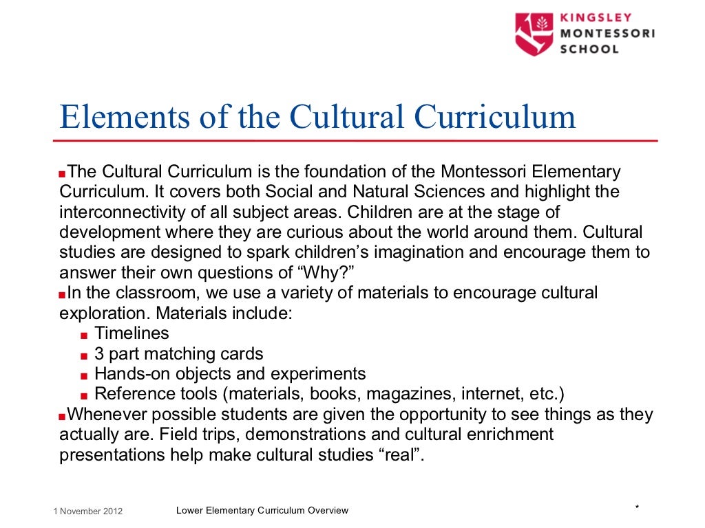 Elementary Curriculum Overview 2012 2013 Elementary Curriculum Overview 2012 2013