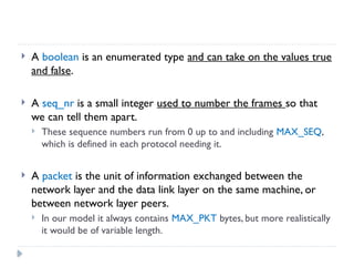Presentation on Elementary Data Link Protocols | PPTX