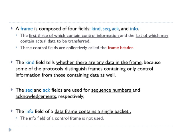 Presentation on Elementary Data Link Protocols | PPTX
