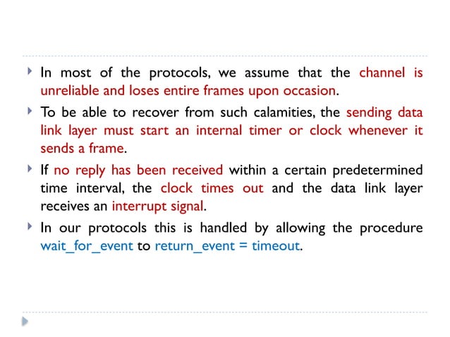 Presentation on Elementary Data Link Protocols | PPTX