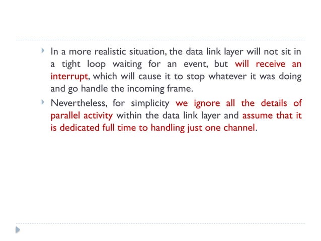 Presentation on Elementary Data Link Protocols | PPTX