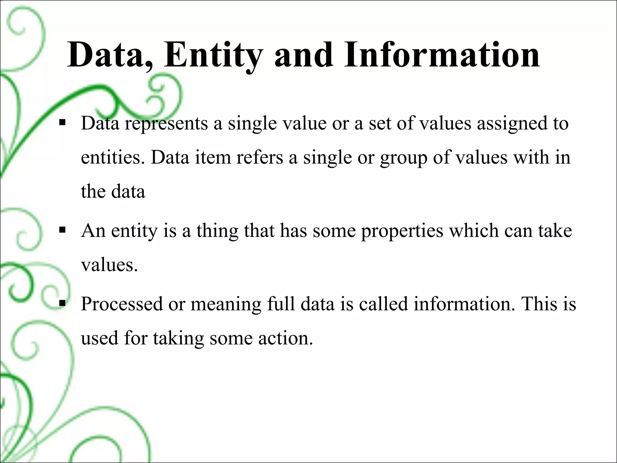 Elementary data organisation | PPT