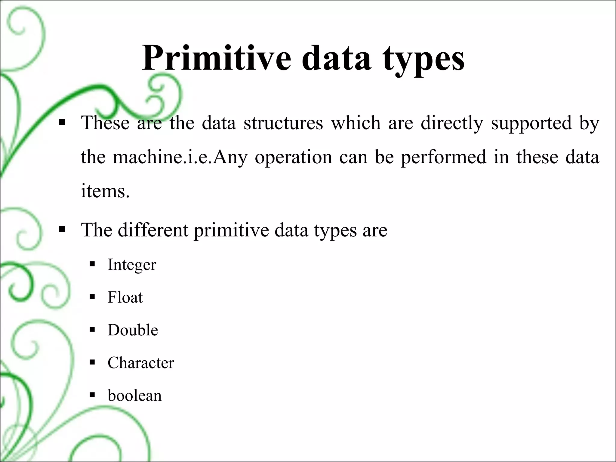 Elementary data organisation | PPT