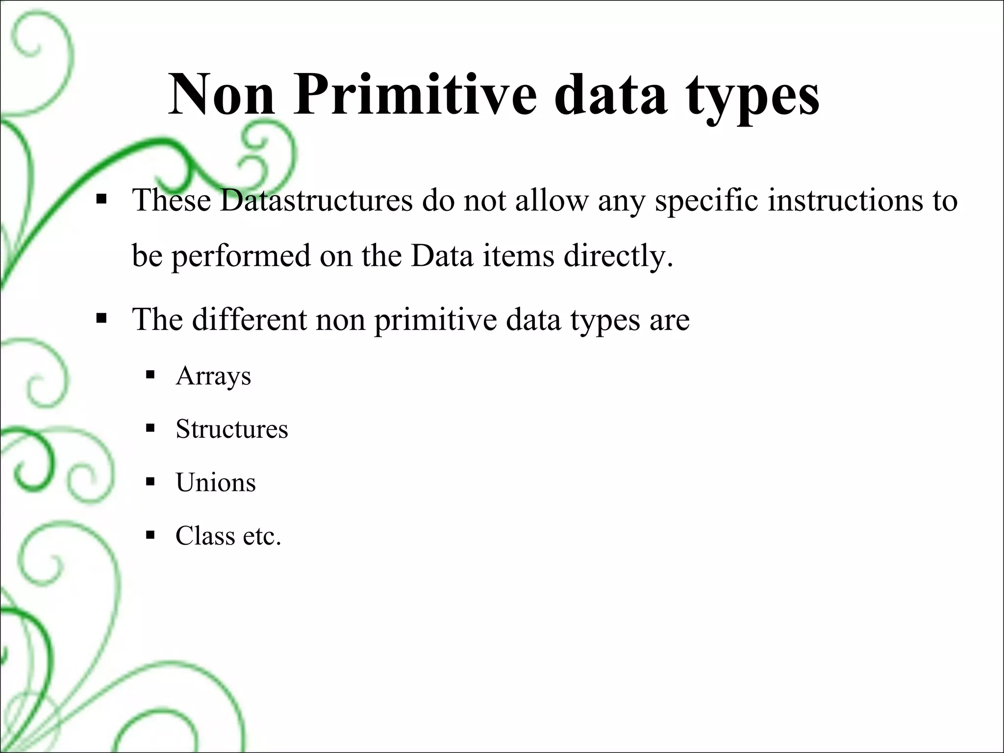 Elementary data organisation | PPT