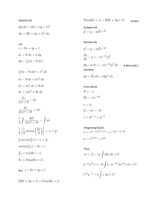 Elementary differential equation | PDF