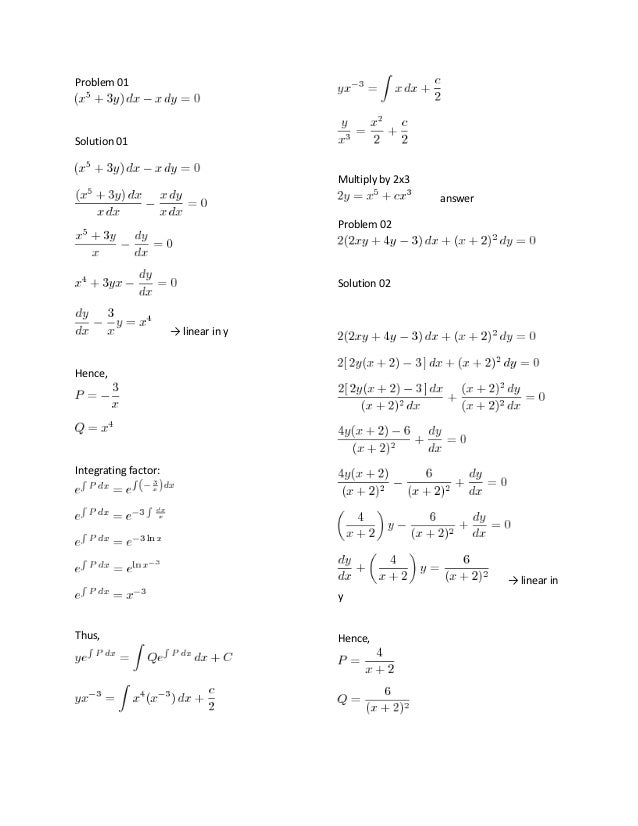 Elementary differential equation