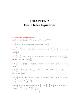 Elementary Differential Equations Solutions