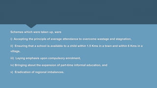 Elementary Education under Five Year Plans- Targets, Provisions and ...