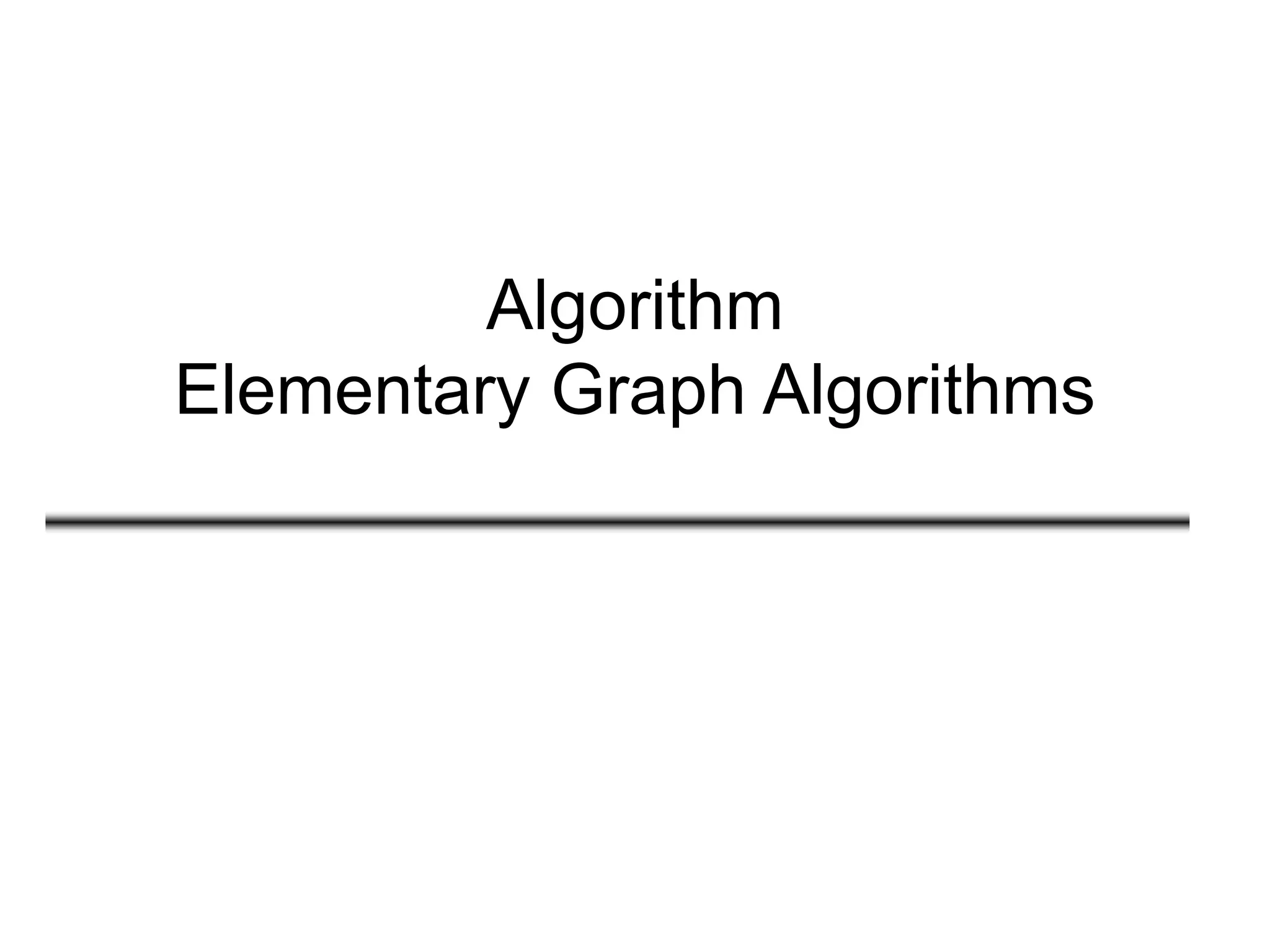 Elementary Graph Algoppt