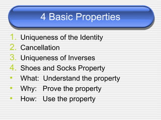 Elementary Properties of Groups .ppt