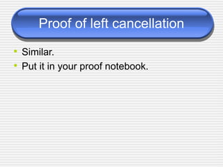 Elementary Properties of Groups .ppt