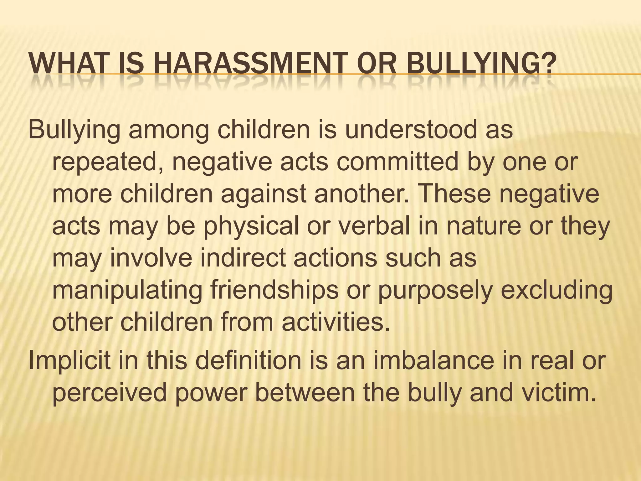 Elementary Harassment | PPTX