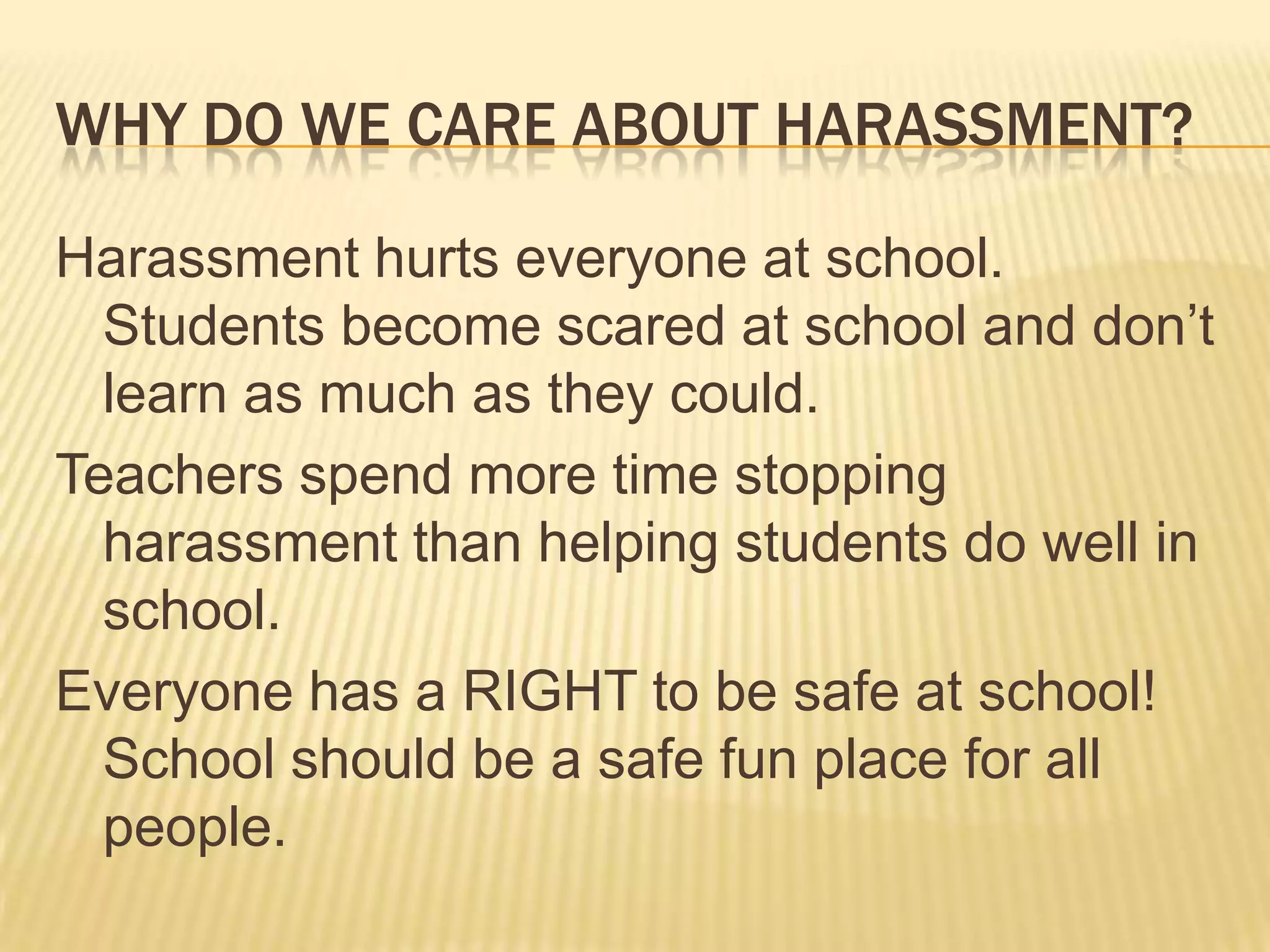 Elementary Harassment | PPTX