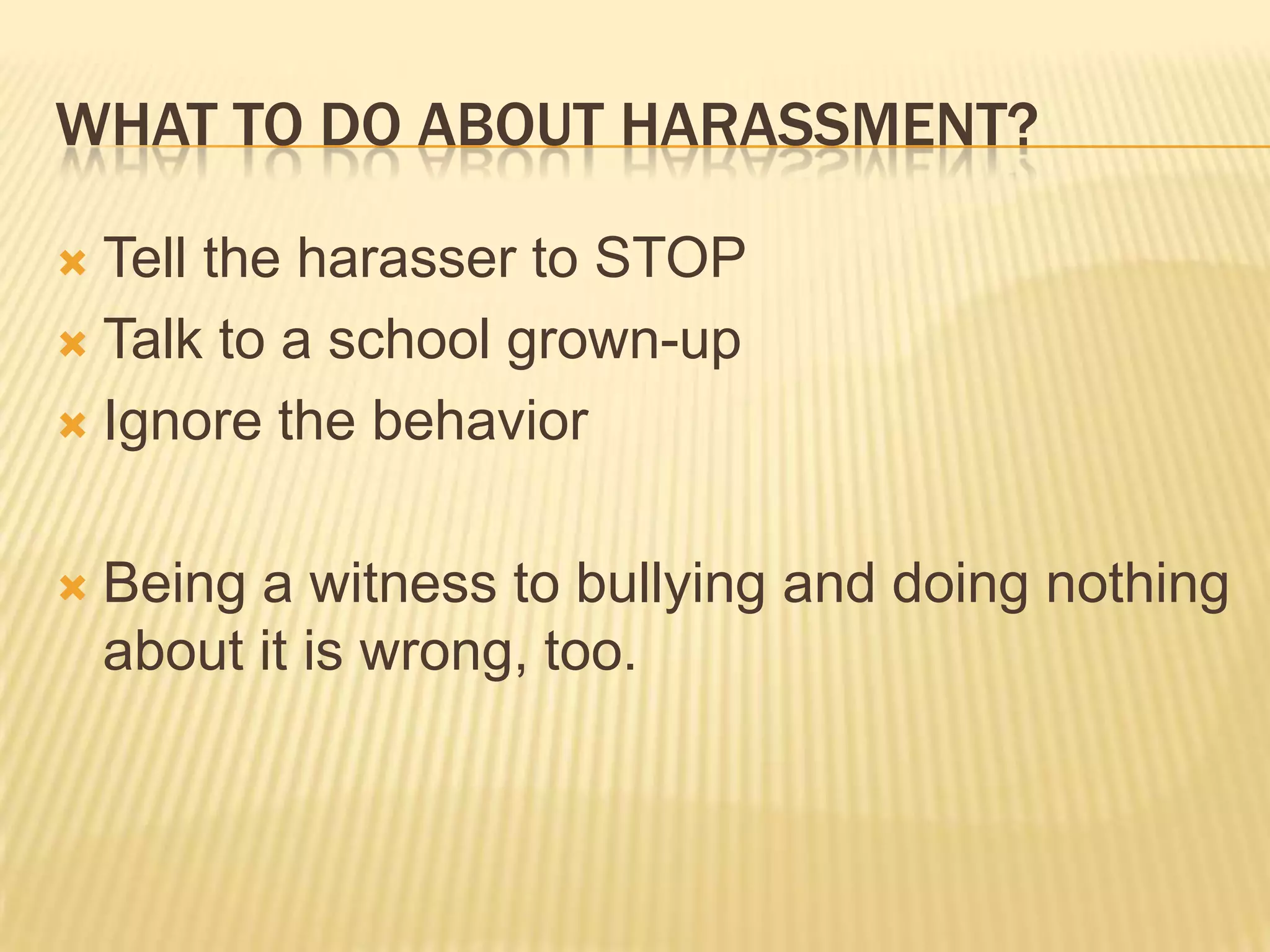 Elementary Harassment | PPTX