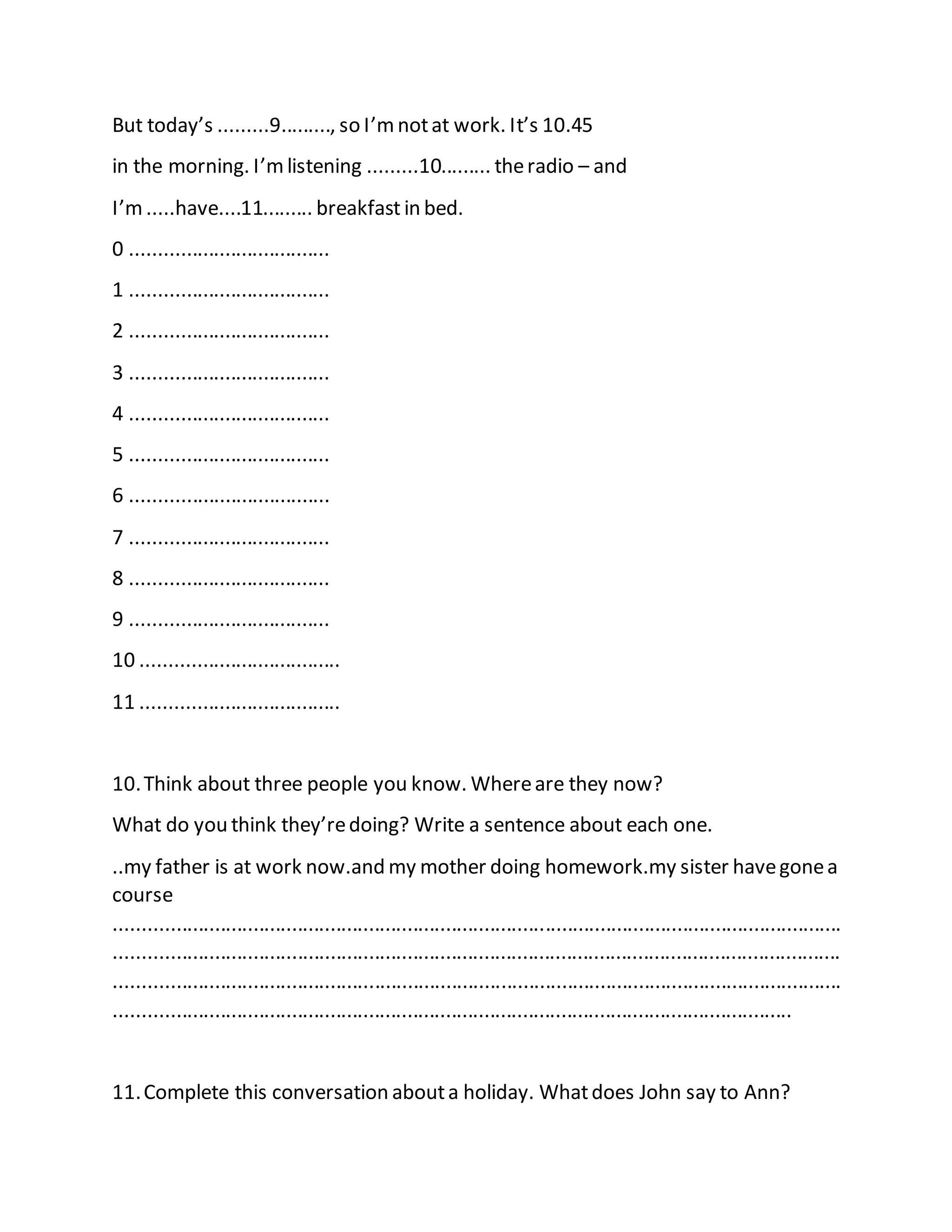 Elementary level test | PDF