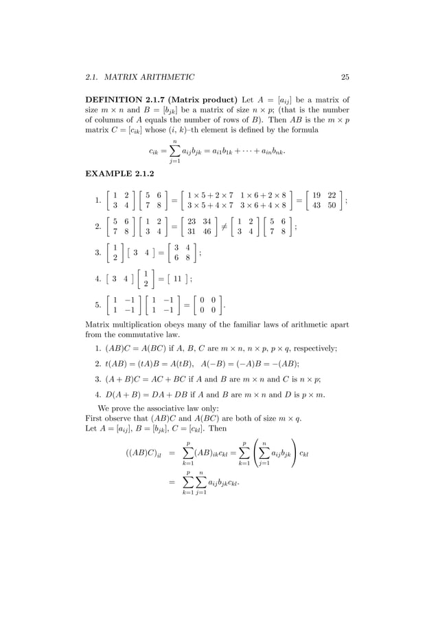 Elementary linear algebra | PDF