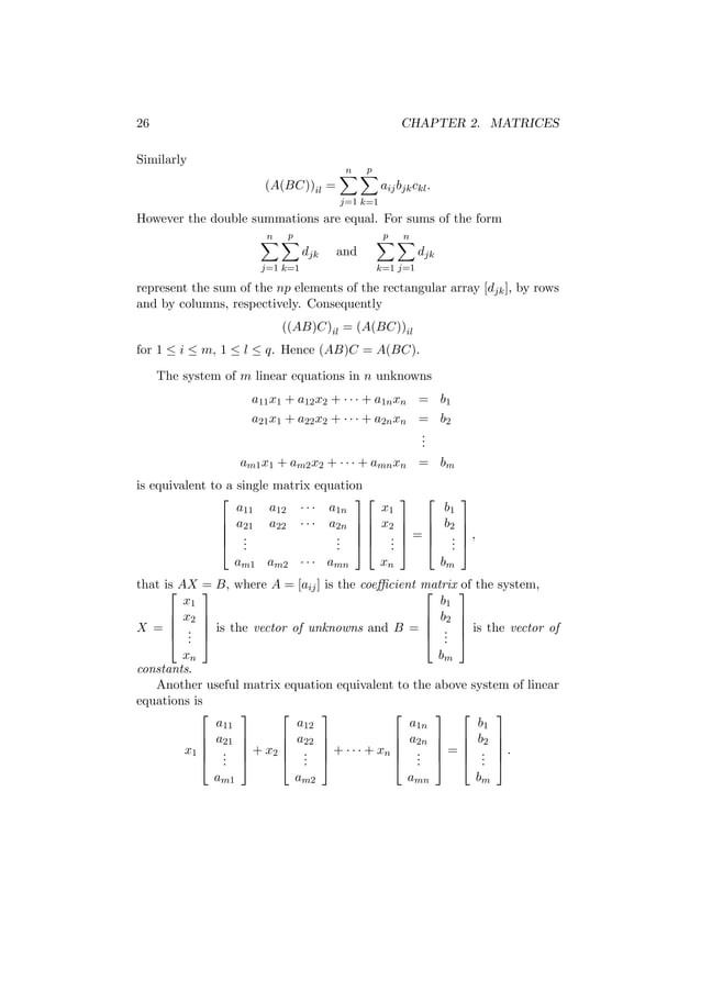 Elementary linear algebra | PDF