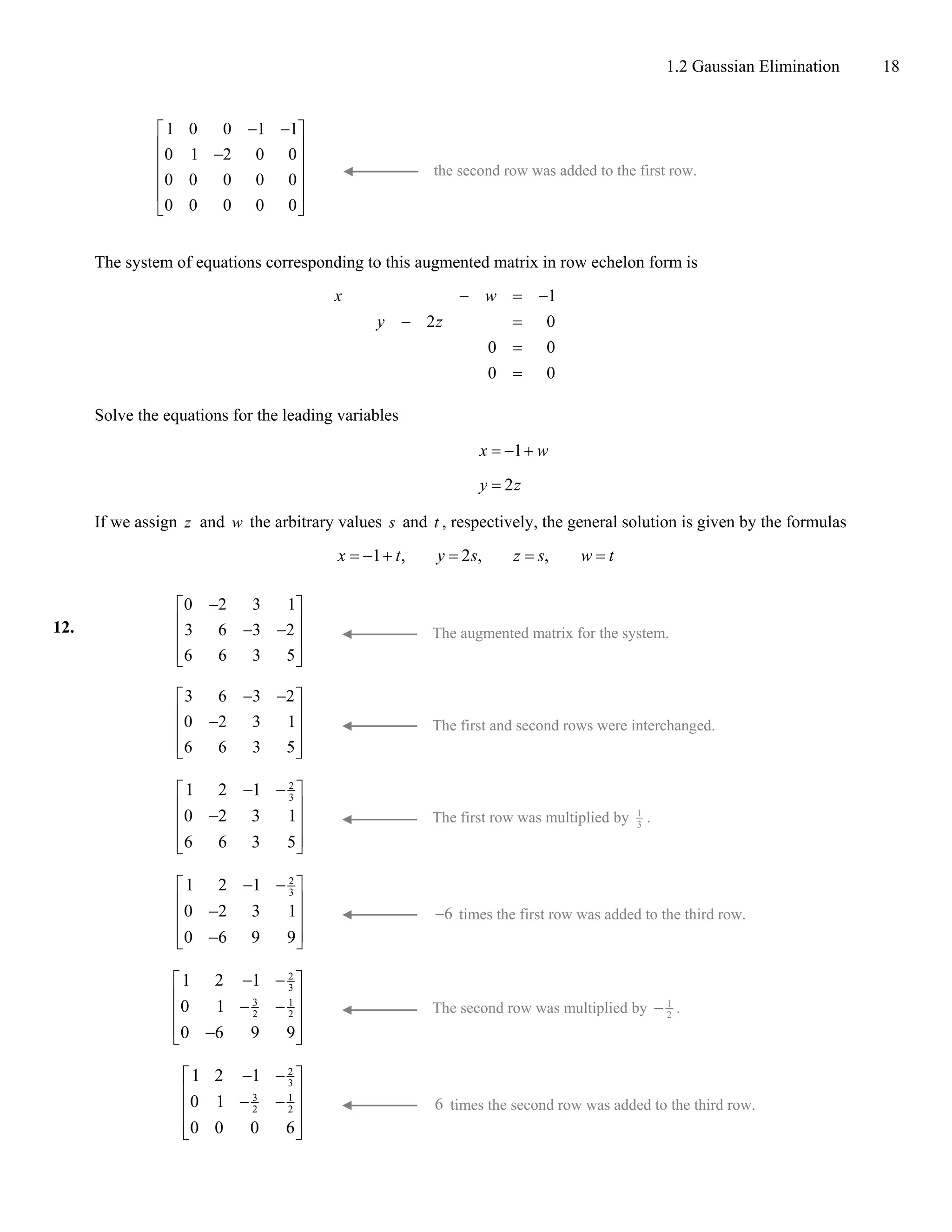 Answers to Problems in "Elementary Linear Algebra" (12th Edition) by ...