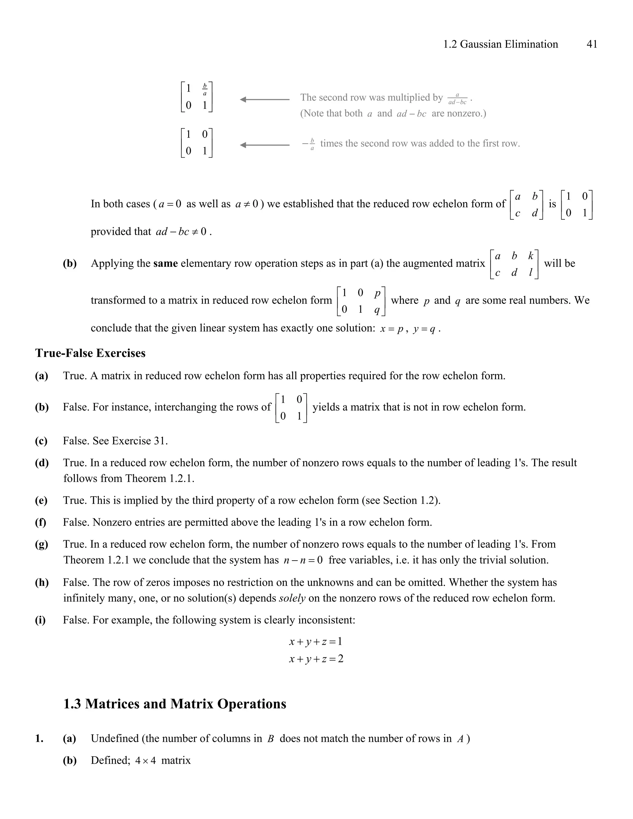 Answers to Problems in "Elementary Linear Algebra" (12th Edition) by ...