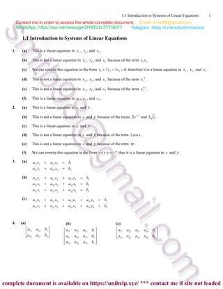 Answers to Problems in "Elementary Linear Algebra" (12th Edition) by ...