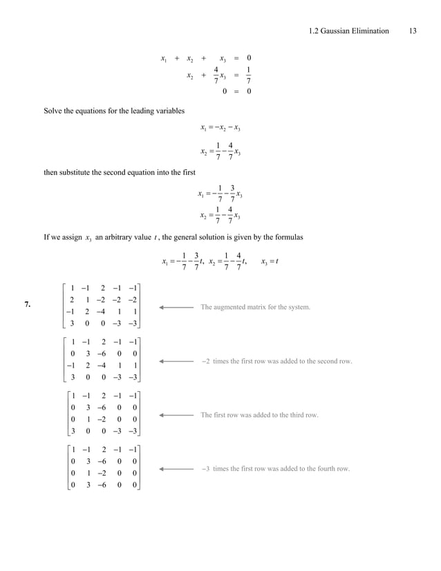 Answers to Problems in "Elementary Linear Algebra" (12th Edition) by ...