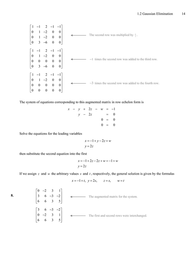 Answers to Problems in "Elementary Linear Algebra" (12th Edition) by ...