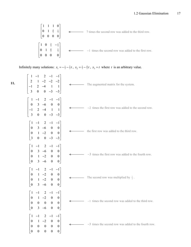 Answers to Problems in "Elementary Linear Algebra" (12th Edition) by ...