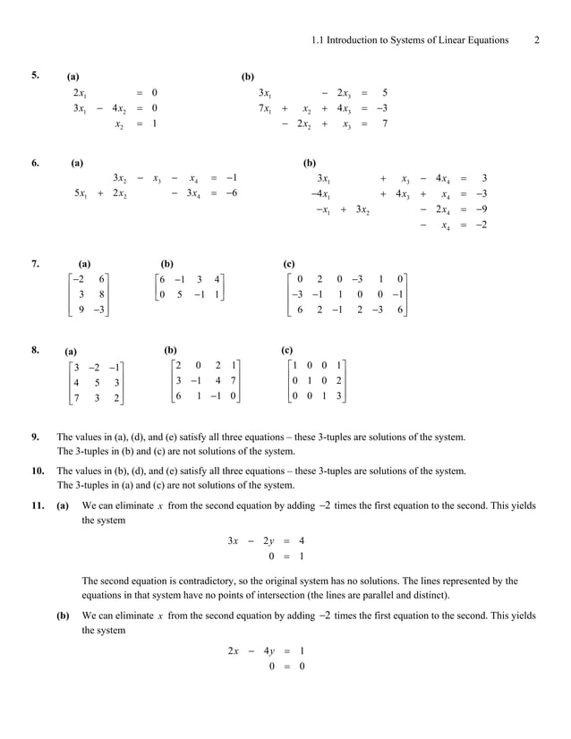 Answers to Problems in "Elementary Linear Algebra" (12th Edition) by ...