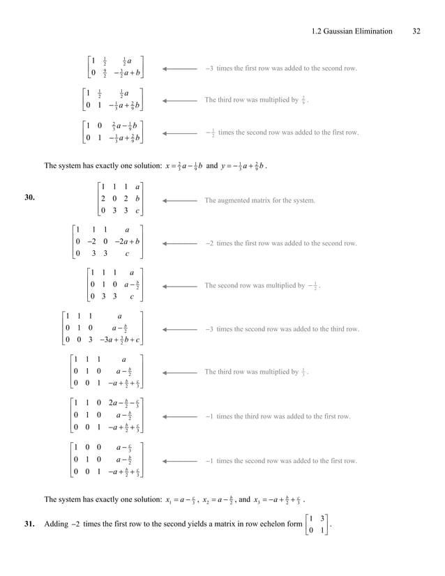 Answers to Problems in "Elementary Linear Algebra" (12th Edition) by ...