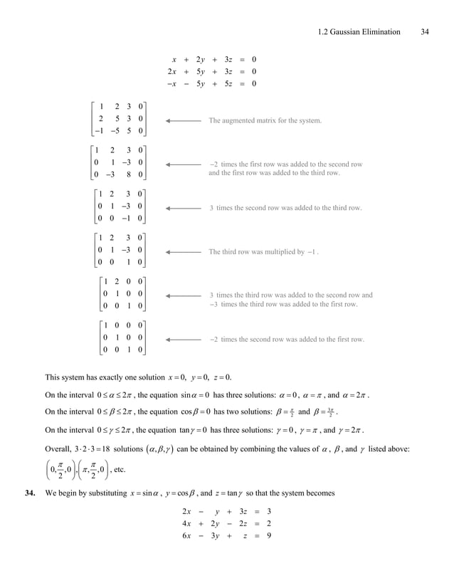Answers to Problems in "Elementary Linear Algebra" (12th Edition) by ...