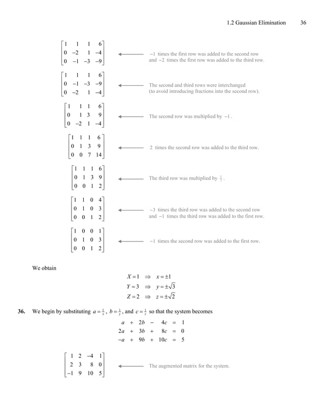 Answers to Problems in "Elementary Linear Algebra" (12th Edition) by ...