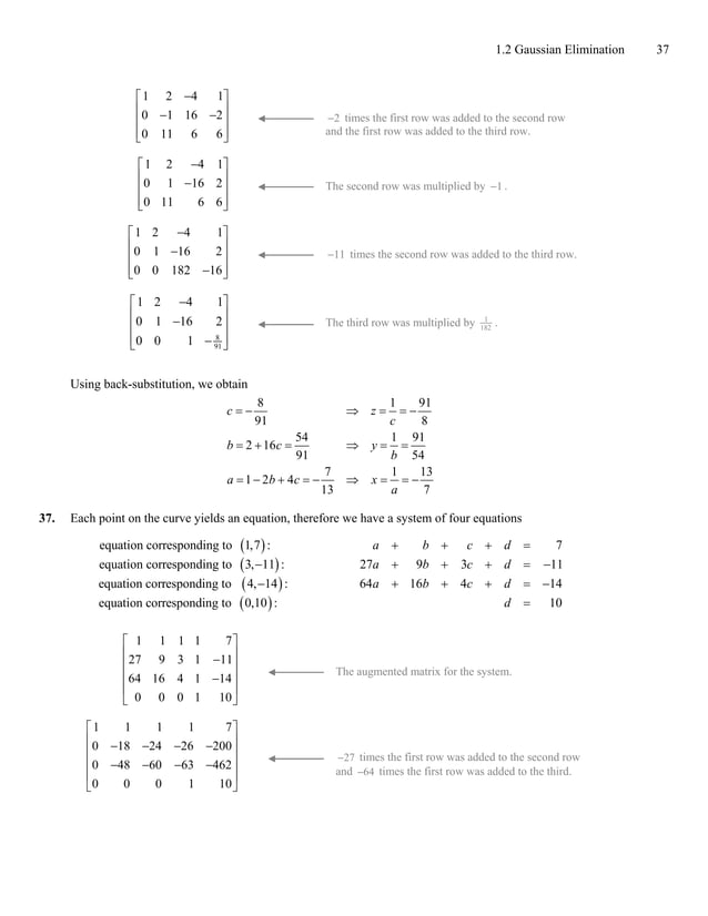 Answers to Problems in "Elementary Linear Algebra" (12th Edition) by ...
