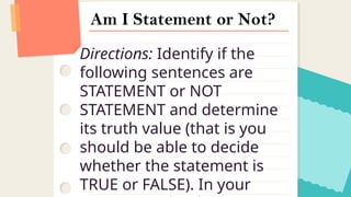 Elementary Mathematical Logic .pptx | Chemistry | Science