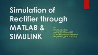 Elementary MATLAB & SIMULINK A Demonstration | PPTX