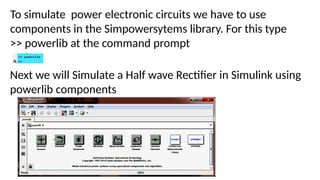 Elementary MATLAB & SIMULINK A demonstration | PPTX