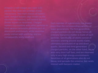 #SciChallenge2017 Elementary particles | PPTX