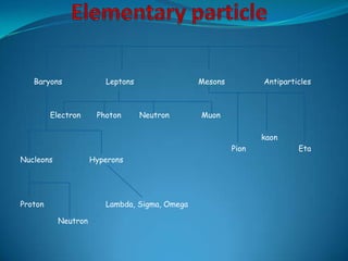 Elementary particles | PPTX | Physics | Science