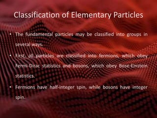 Elementary particles | PPTX