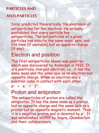 ppt on Elementary Particles By Jyotibhooshan chaturvedi | PPTX