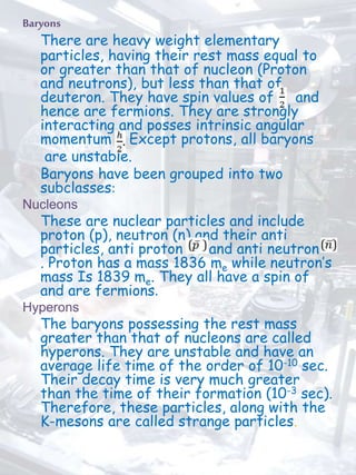 ppt on Elementary Particles By Jyotibhooshan chaturvedi | PPTX